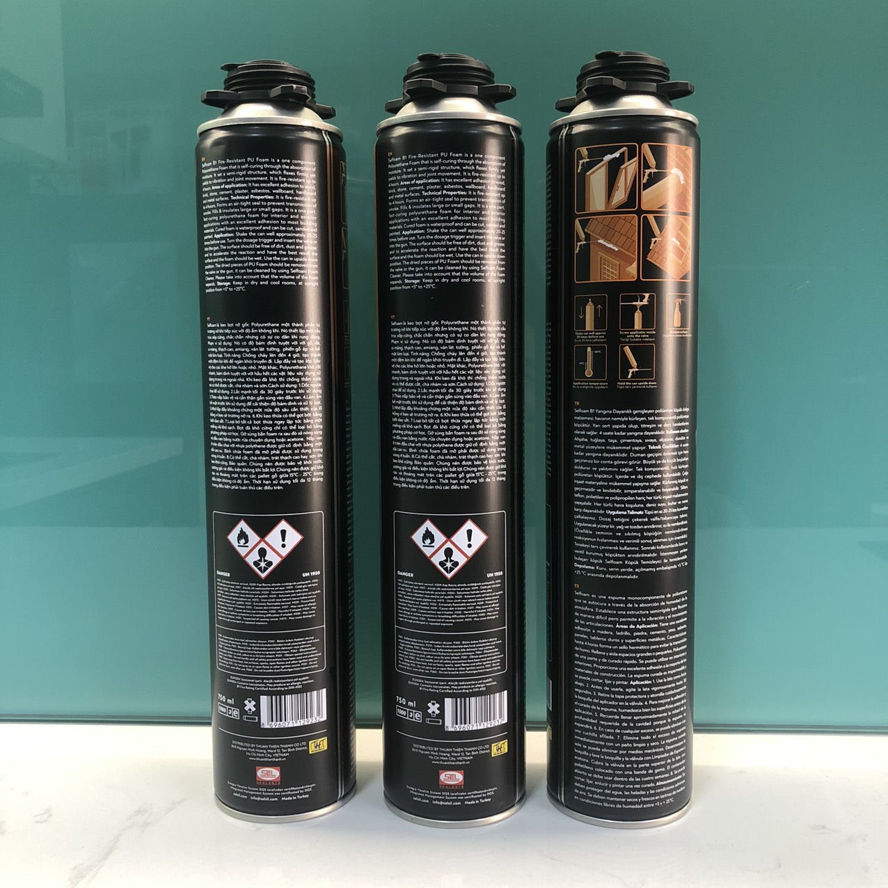 Foam Chống Cháy Selsil B1 750ml Nhập khẩu Thổ Nhĩ Kỳ